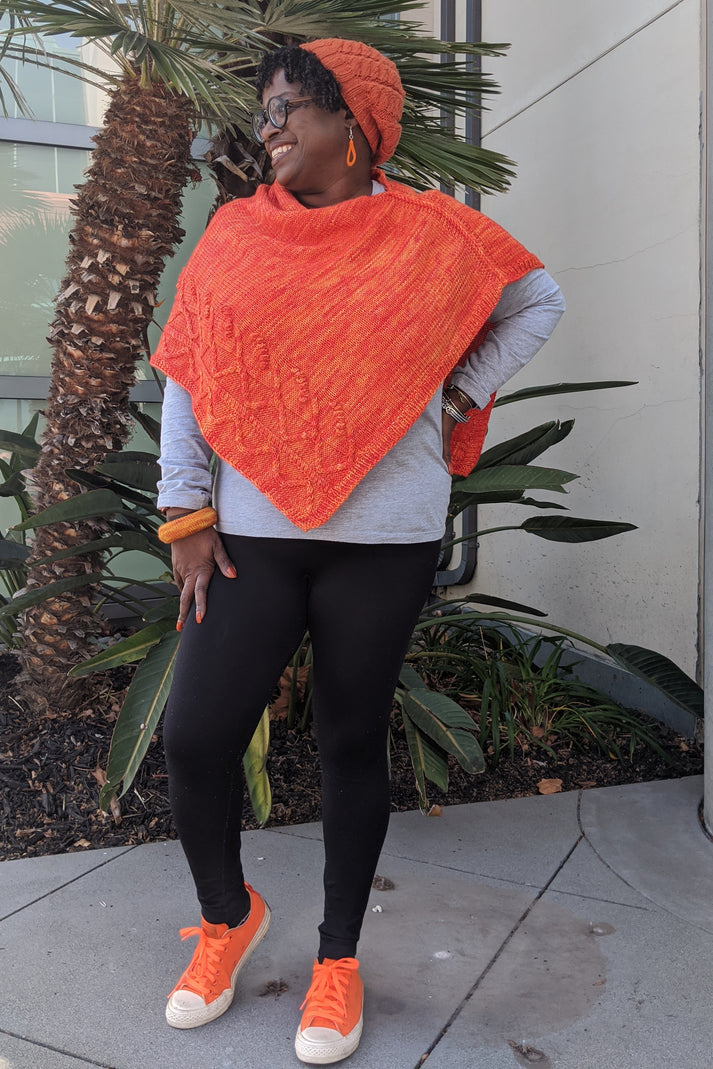 Orange Love Poncho – Madelinetosh